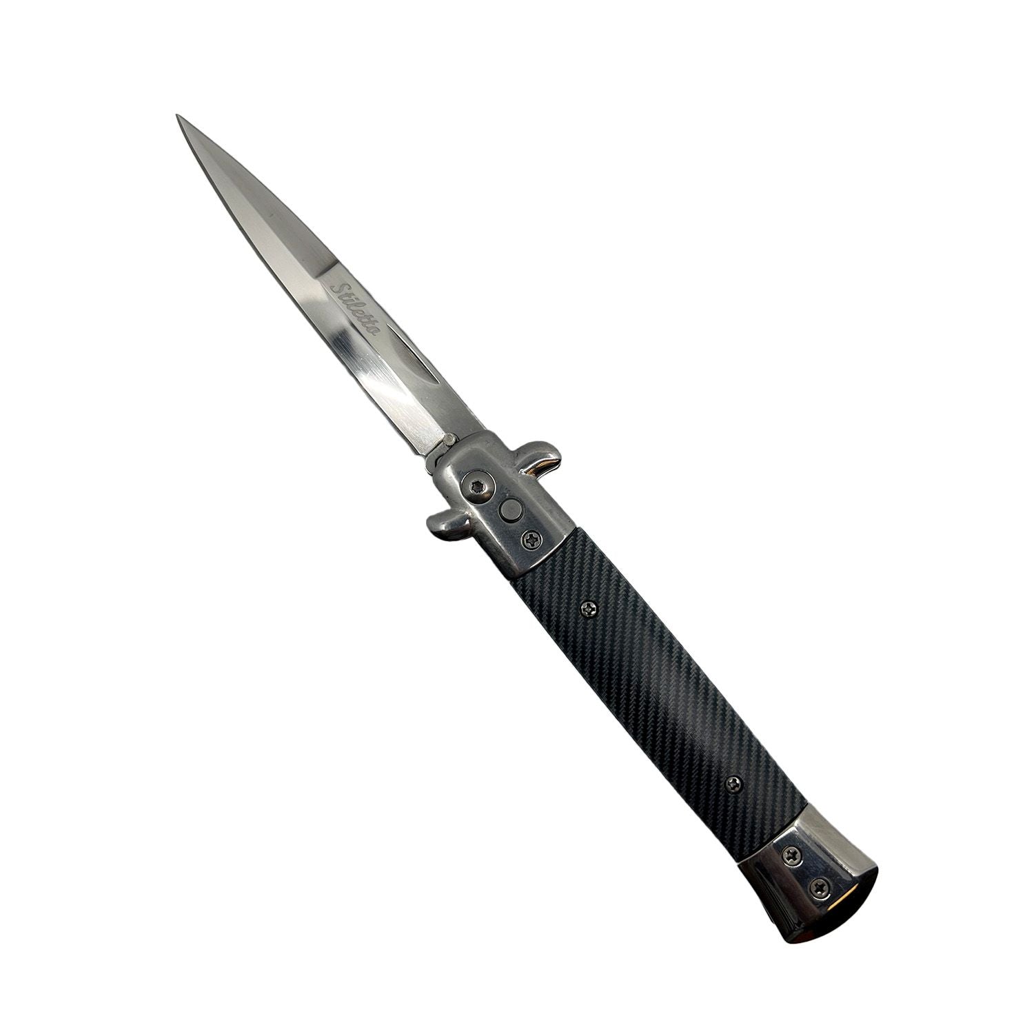 9” Automatic Out-The-Side Knife with Carbon Fiber Color Handle – SDP Inc