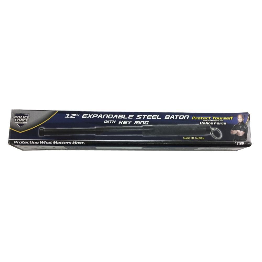 12 Inch Expandable Steel Baton Keyring Civilian and Professional Use ...