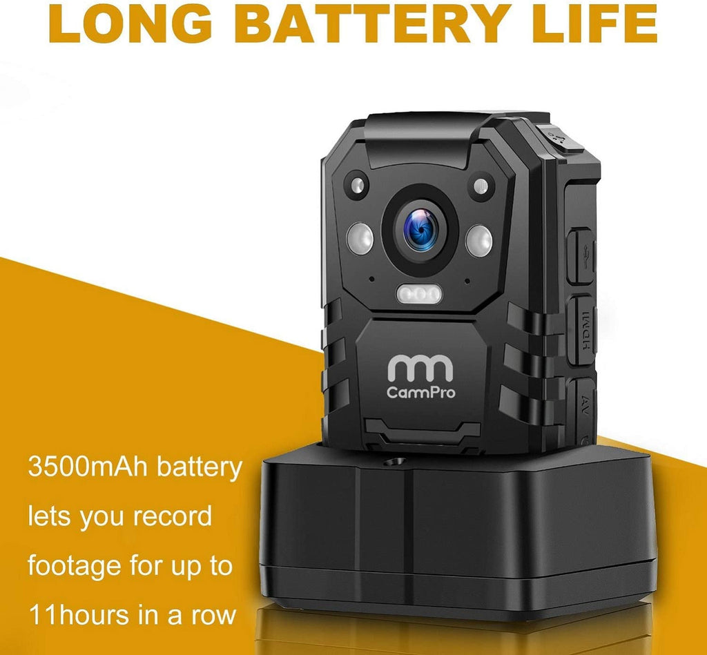 CamPro 128G HD Police Body Camera w/ 11 Hour Battery Law and Civilian ...