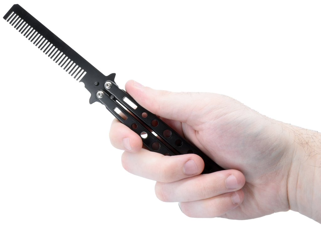 Butterfly Comb Knife 8.75Inches Color Black includes Free Shipping ...