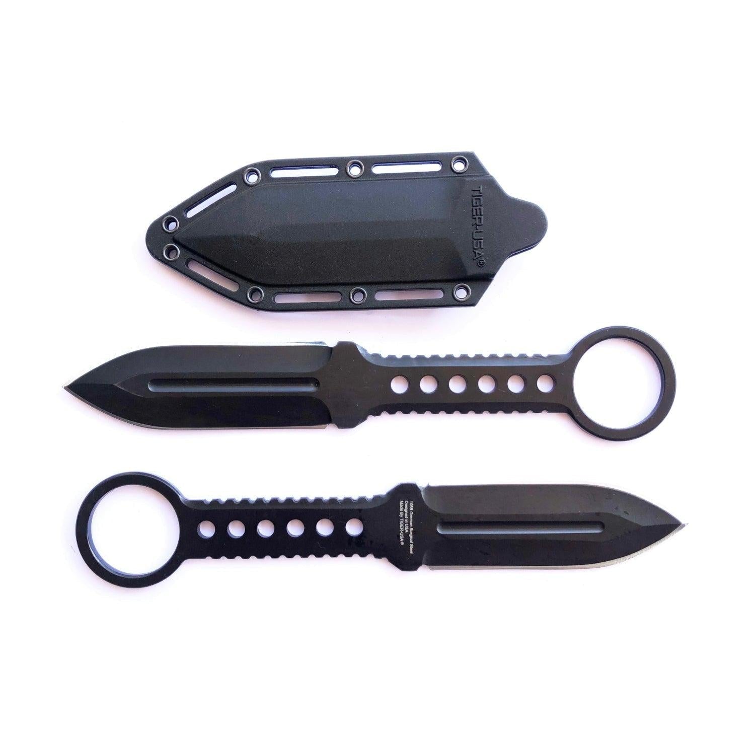Double Edge Tactical Double Edge Boot Knife Full Tang with Clip – SDP Inc