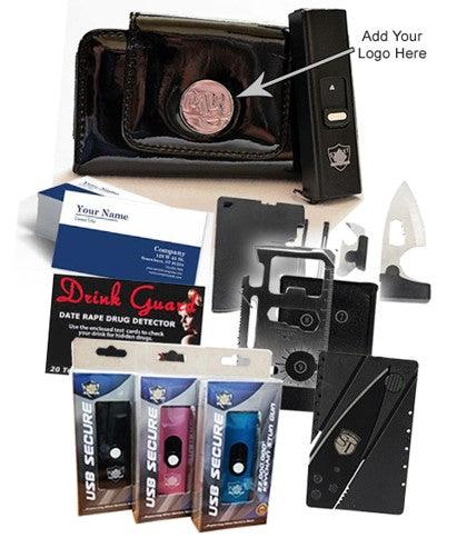 Black Purse Wallet Holster with Security Options for Mini Stun Guns ...