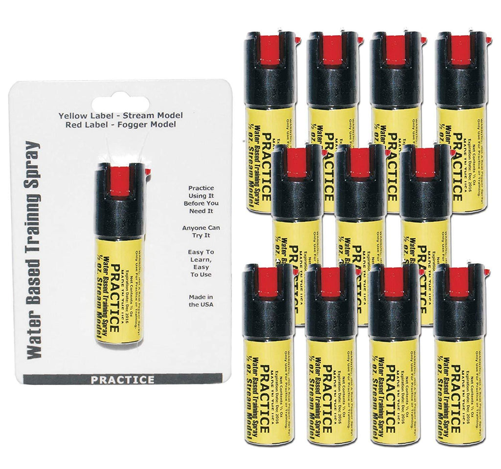 Inert Practice Pepper Spray Bundle 12 Sprays for Self Defense Safety