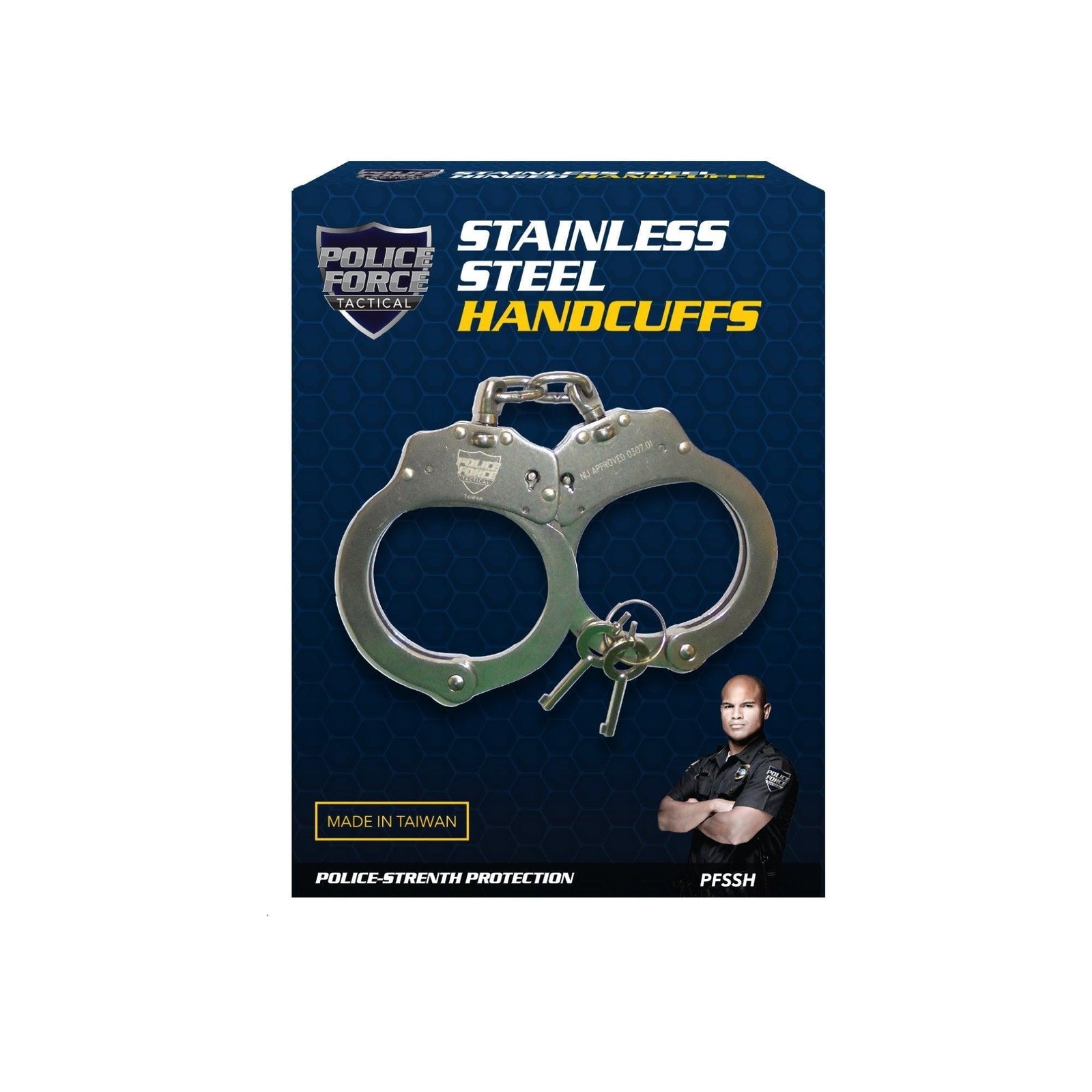 Police Force Hinged Stainless Steel NIJ Handcuffs Double Locking – SDP Inc