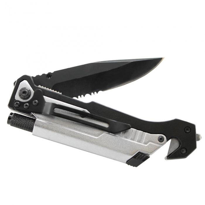 5 in 1 Survival Knife with LED Flashlight & Fire Starter Survival Kit