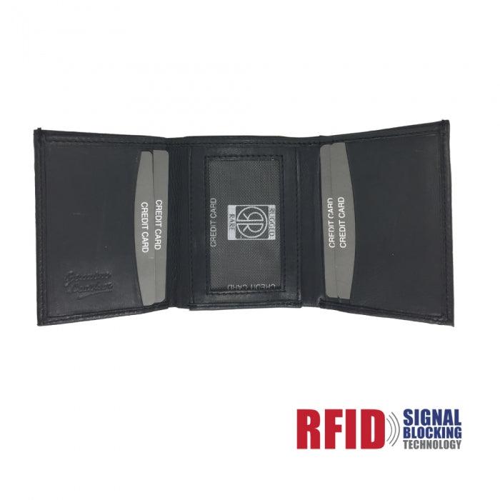 Leather Wallet Trifold, Double ID Window w/ RFID Protection – SDP Inc