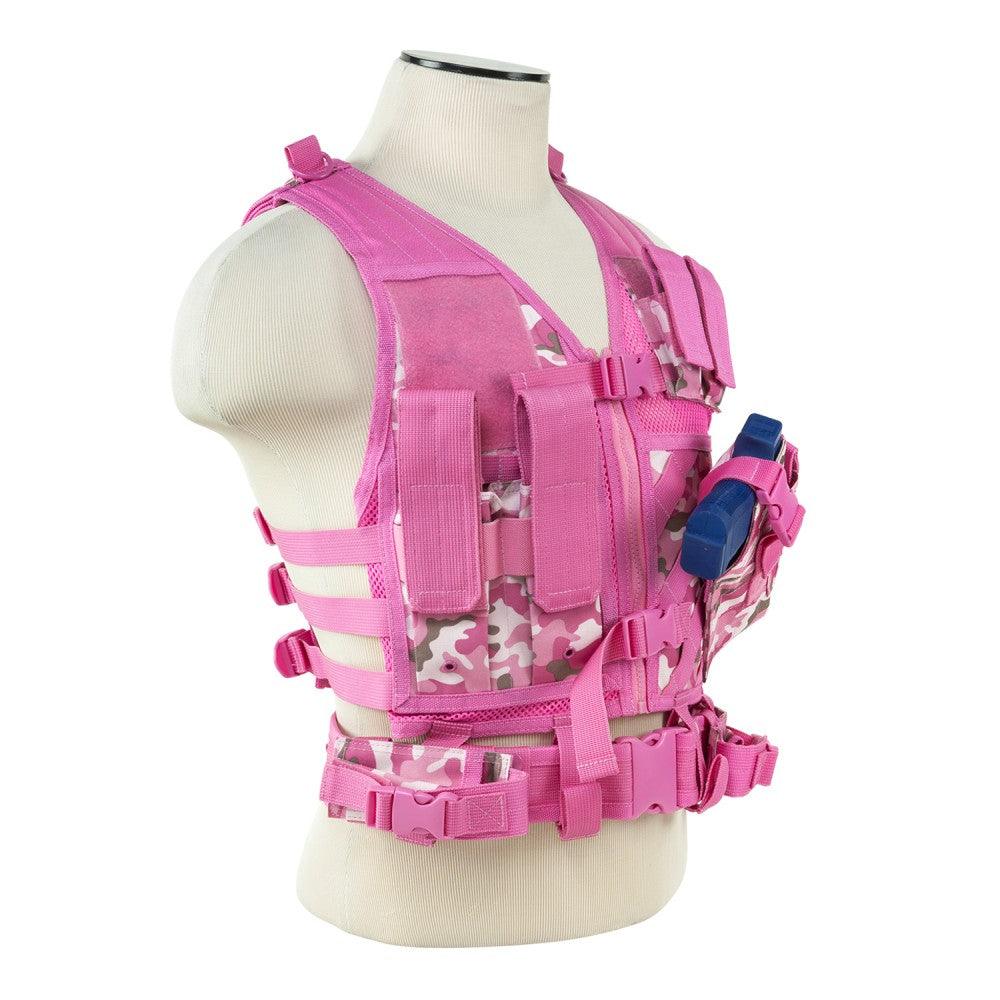 Vism Tactical Vest Pink Camo Heavy Duty Zipper Quick Fastener Buckles ...